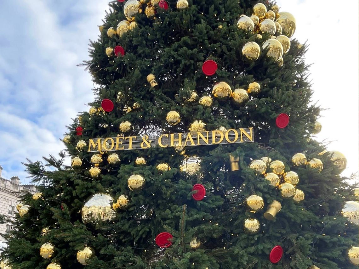 Moet & Chandon christmas decoration props | Spur Creative