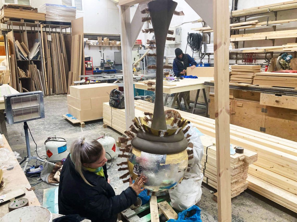 Giant chocolate ball props | Spur Creative